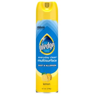 pledge everyday clean multi surface cleaner aerosol, dust & allergen, lemon, 9.7 oz (pack of 1)