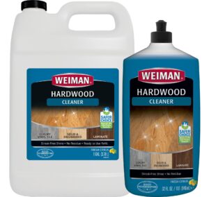 weiman hardwood floor cleaner gallon and refillable squeeze bottle - finished wood surfaces