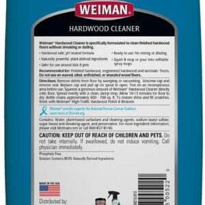 Weiman Hardwood Floor Cleaner Gallon and Refillable Squeeze Bottle - Finished Wood Surfaces