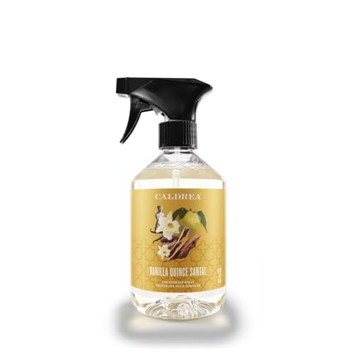 Caldrea Multi-surface Countertop Spray Cleaner, made with birch bark, cardamom seed essential oil, vegetable protein extract, Vanilla Quince Santal scent, 16 oz