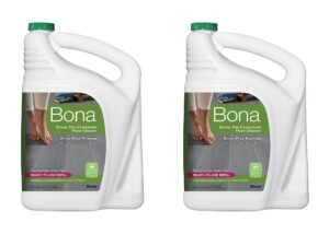 bona stone, tile & laminate floor cleaner refill, 128 oz,set of 2