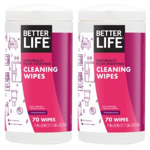 better life natural allpurpose cleaning wipes, pomegranate scent, 140 count