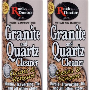 Rock Doctor Granite & Quartz Cleaner Spray 18 oz. Can, Cleans Tile, Marble, Kitchen Countertop, and Natural Stone Surfaces, Streak-Free Shine Pack of 2