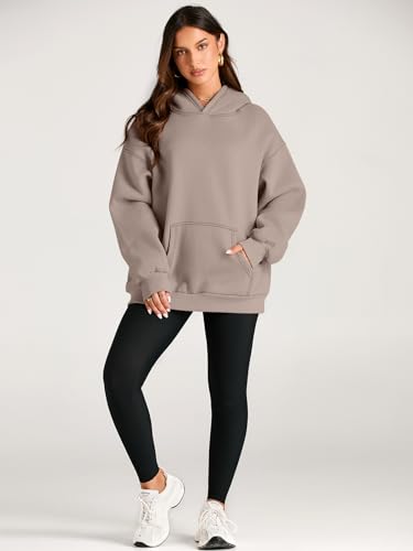 Trendy Queen Womens Oversized Sweatshirts Long Sleeve Shirts Fall Fashion 2024 Cute Fleece Hoodies Sweaters Casual Y2k Clothes Pullover Winter Outfits Teen Girls