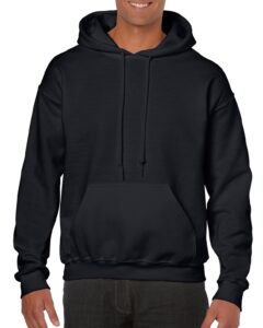 gildan blank hoodie - hooded sweatshirt - unisex style 18500 adult pullover black