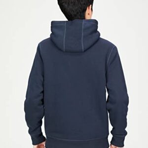 Amazon Essentials Men's Sherpa-Lined Pullover Hoodie, Navy, Large