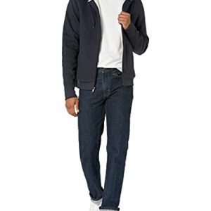 Amazon Essentials Men's Sherpa-Lined Full-Zip Fleece Hoodie, Navy, X-Large