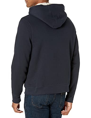 Amazon Essentials Men's Sherpa-Lined Full-Zip Fleece Hoodie, Navy, X-Large