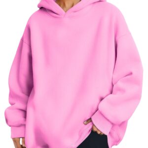 Trendy Queen Womens Hoodies Preppy Clothes Oversized Sweatshirts Teen Girls Casual Pullover Cute Fall Winter Outfits 2024 Pink