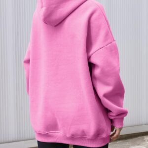 AUTOMET Womens Oversized Hoodies Fleece Sweatshirts Hooded Pullover 2024 Fashion Fall Clothes Trendy Outfits Winter Sweater Pink