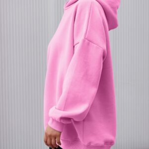 AUTOMET Womens Oversized Hoodies Fleece Sweatshirts Hooded Pullover 2024 Fashion Fall Clothes Trendy Outfits Winter Sweater Pink