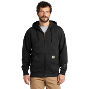 carhartt men's rain defender paxton heavyweight hooded sweatshirt, black, 2x-large, 100614-001