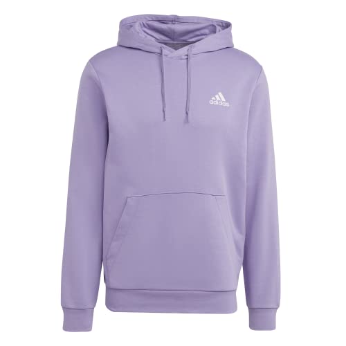 adidas Men's Essentials Fleece Hoodie, Violet Fusion, Large