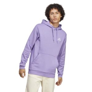 adidas Men's Essentials Fleece Hoodie, Violet Fusion, Large