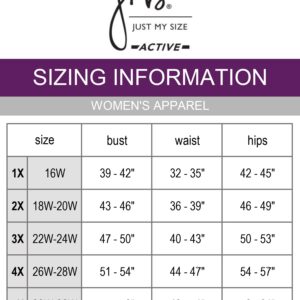 JUST MY SIZE womens Slub-cotton Full-zip Lightweight Women's fashion hoodies, Black, 4X US