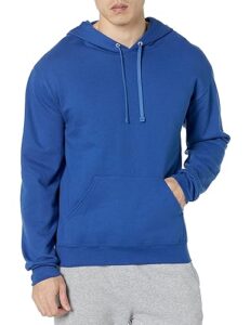 fruit of the loom unisex adult eversoft fleece hoodies, pullover & full zip, moisture wicking breathable, sizes s-4x hooded sweatshirt, mellow blue, xx-large us