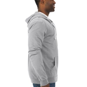 Fruit of the Loom Men's Lightweight Cotton Full-Zip Hoodie, Admiral Blue, Small