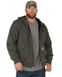 carhartt mens hoodie sweatshirt, carbon heather, medium us