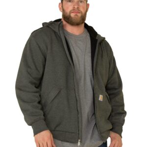 Carhartt mens Hoodie Sweatshirt, Carbon Heather, Medium US