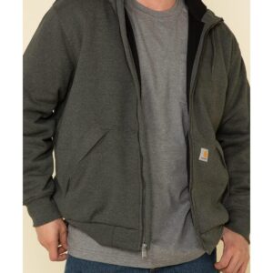 Carhartt mens Hoodie Sweatshirt, Carbon Heather, Medium US