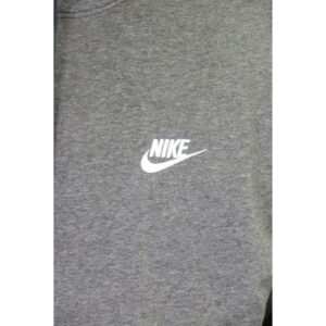 Nike Pull Over Hoodie, Charcoal Heather/Anthracite/White, Large