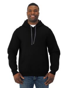 fruit of the loom adult 7.2 oz. sofspun® hooded sweatshirt 2xl black