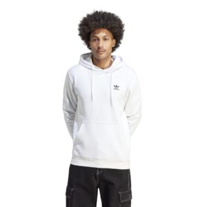 adidas originals men's trefoil essentials hoodie, white, medium