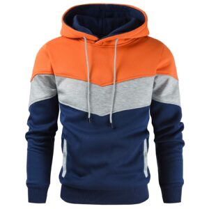 gesean men's and women's novelty color block pullover fleece hoodie long sleeve casual sweatshirt with pocket