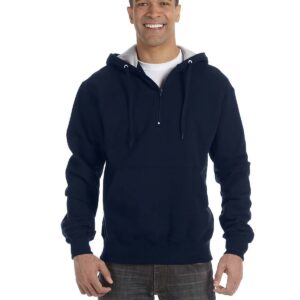 Champion Men's Front Pocket Pullover Hoodie Sweatshirt, Large, Navy