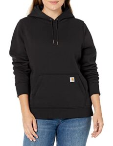 carhartt women's clarksburg pullover sweatshirt (regular and plus sizes), black, x-large