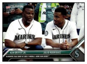 julio rodriguez/griffey jr 2023 topps now rookie #559 mariners nm+-mt+ mlb baseball pr:2983