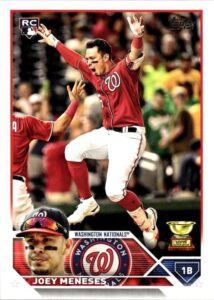 2023 topps #470 joey meneses nm-mt rc rookie washington nationals baseball trading card