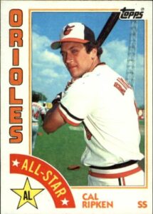 1984 topps baseball card #400 cal ripken