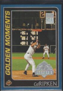 2001 topps cal ripken jr. orioles golden moments baseball card #158