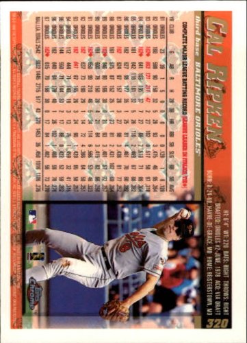 1998 Topps Chrome Baseball Card #320 Cal Ripken