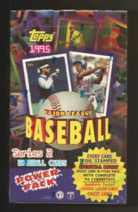 1995 topps baseball series 2 factory-sealed box of 36 trading card packs