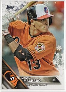 2016 topps manny machado exclusive holiday snowflake baseball card baltimore orioles