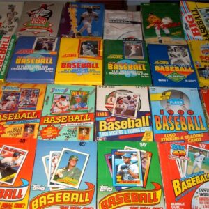 Box of 100 Old Sealed Baseball Packs. Lot of 1000+ Cards in This Collection