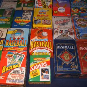 Box of 100 Old Sealed Baseball Packs. Lot of 1000+ Cards in This Collection