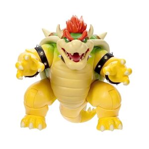 the super mario bros. movie 7-inch feature bowser action figure with fire breathing effects