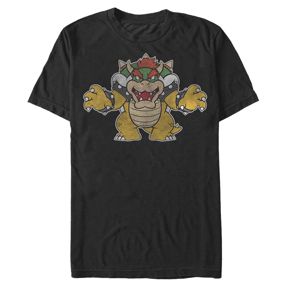 Nintendo Men's Just Bowser T-Shirt, Small, Black