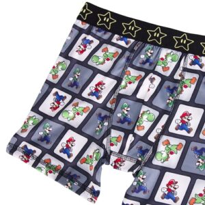 Nintendo Super Mario Athletic Boxer Briefs with Mario, Luigi, Toad, Yoshi, Peach & Bowser, Sizes 4, 6, 8, 10 and 12