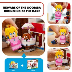 LEGO Super Mario Peach’s Castle Expansion Set 71408, Buildable Game Toy, Gifts for Kids Aged 8 Plus with Time Block plus Bowser and Toadette Figures, to Combine with Starter Course