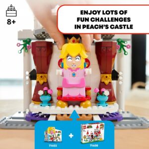 LEGO Super Mario Peach’s Castle Expansion Set 71408, Buildable Game Toy, Gifts for Kids Aged 8 Plus with Time Block plus Bowser and Toadette Figures, to Combine with Starter Course