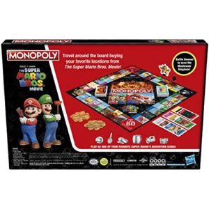 Hasbro Gaming Monopoly The Super Mario Bros. Movie Edition Kids Board Game, Family Games for Super Mario Fans, Ages 8+