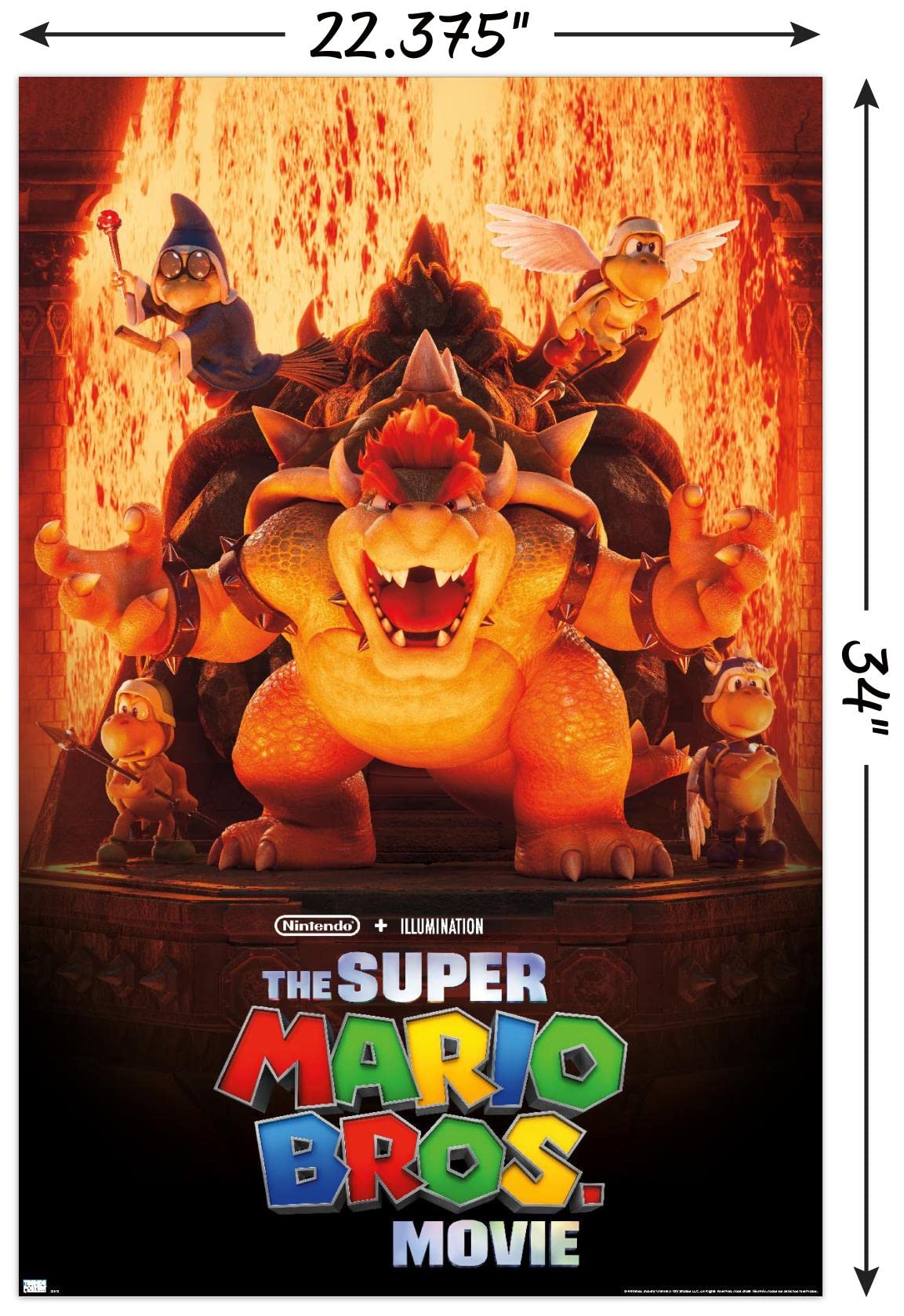 Trends International The Super Mario Bros. Movie - Bowser's World Key Art Wall Poster