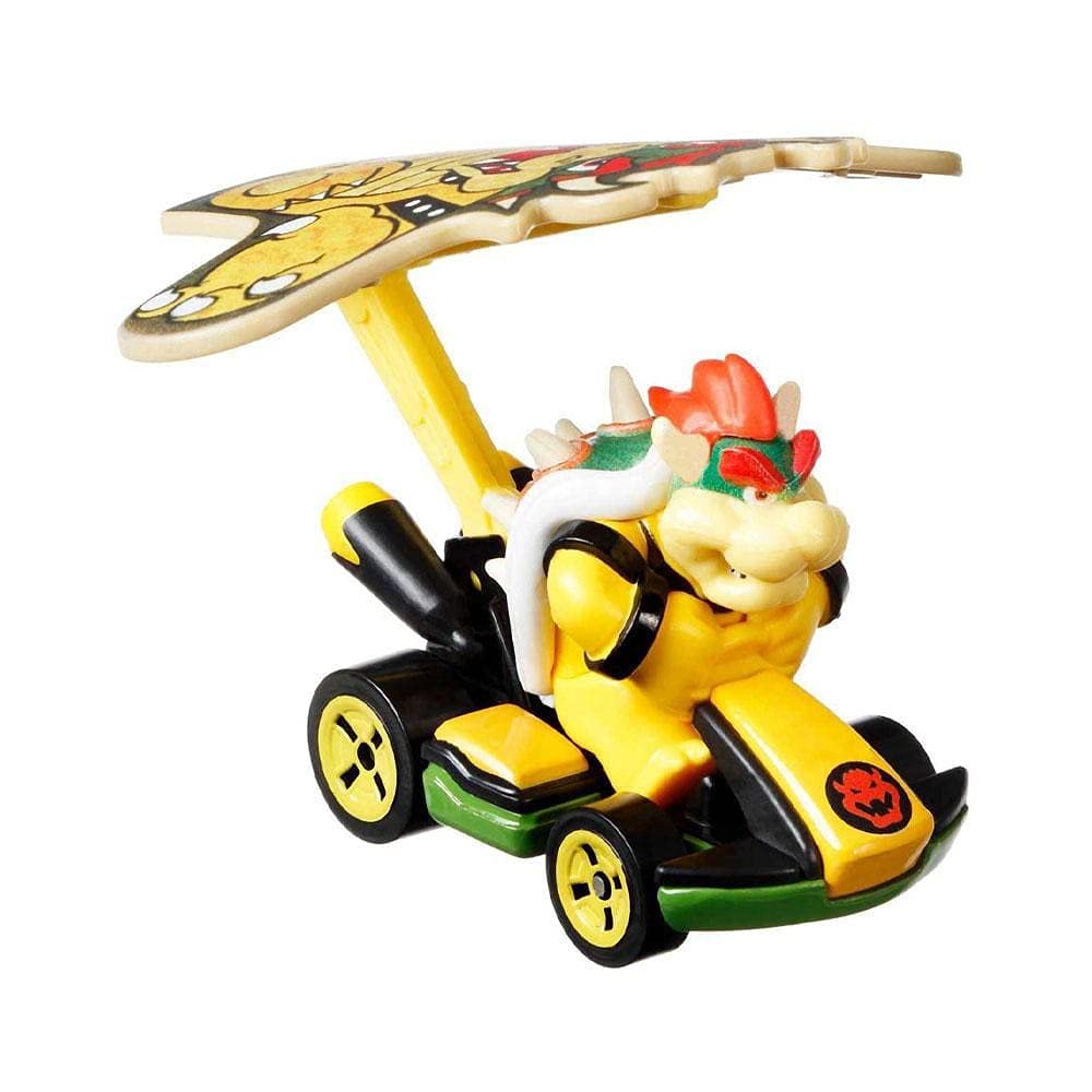 Hot Wheels 1:64 Mario Kart - Bowser in Standard Kart with Bowser Kite Die Cast