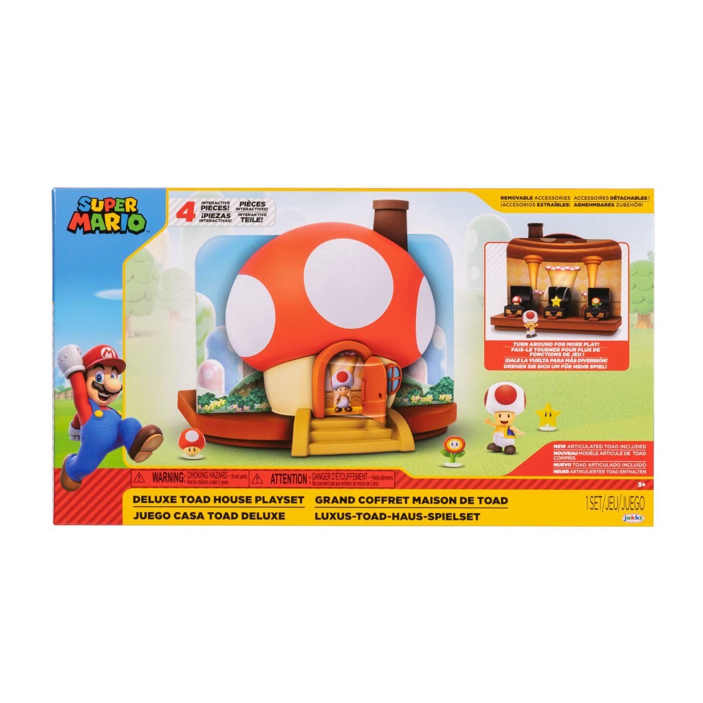 Super Mario Action Figures 2.5" Deluxe Toad Playset