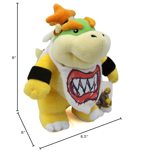 Little Buddy Super Mario All Star Collection 1424 Bowser Jr. Stuffed Plush, 8", 156 months to 180 months