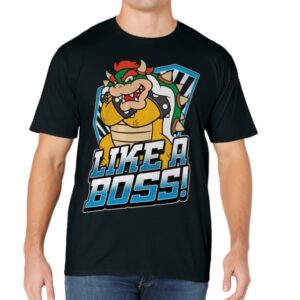 Nintendo Super Mario Bowser Like A Boss Bold Graphic T-Shirt T-Shirt